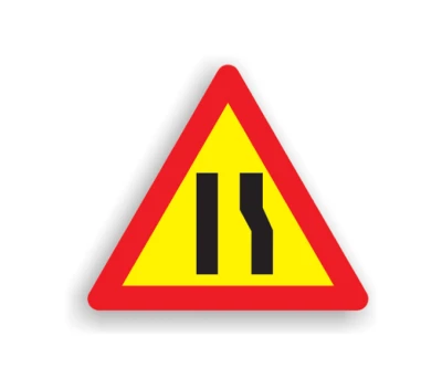 Drum ingustat pe partea dreapta